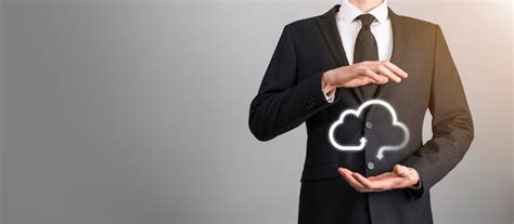 Premium Photo Business Woman Holding Icon Cloud Computing Network And Icon Connection Data