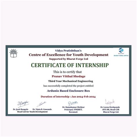 Pranav Shedage On Linkedin Internship Arduino Electronics Engineering Innovation