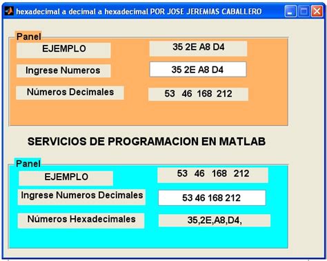 servicios de programacion asesorias en matlab cambio de base en
