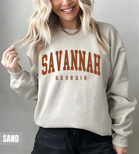 Savannah Sweatshirt Savannah Hoodie Savannah Georgia T Hometown