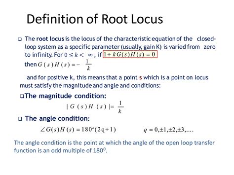 root locus plot pdf physics science