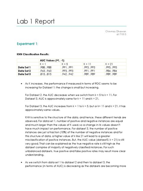 Data Mining Report On A Range Of Experiments Pdf Statistical