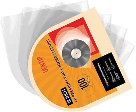 100 Pack Vinyl Sleeves Inner 12 Vinyl Record Protective