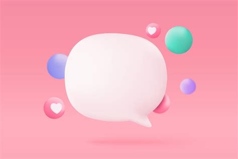 3d 거품 음성 아이콘 무료 Psd 파일