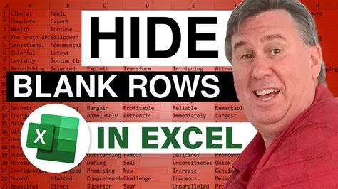 Excel Hide Blank Rows Episode 1738 Youtube