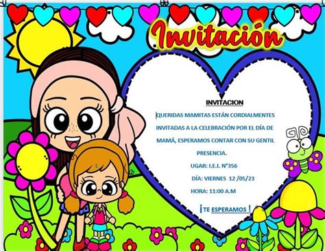 Invitacion En Dia De Mamá Día De La Mama Dia De Las Madres Invitaciones