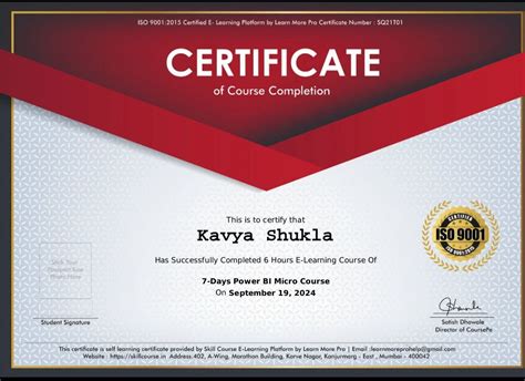 Hello Everyone I Am Very Happy To Share That I Have Completed Power Bi Micro Course By Satish