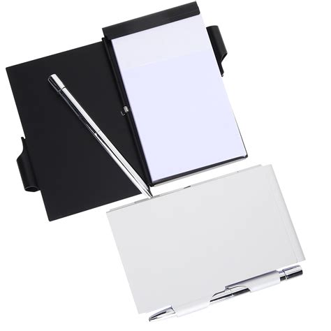 2 Pcs Clamshell Notebook Pocket Metal Memo Office Notepad Refillable Small Notebooks Pads