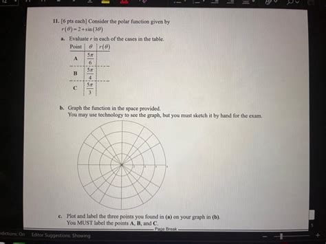 Solved Pts Each Consider The Polar Function Given Chegg