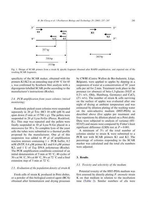pdf development of a scar marker and a semi selective medium for