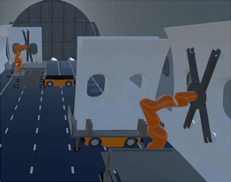 Aircraft Final Assembly Line Simulation A Robot Arms Placing Download Scientific Diagram