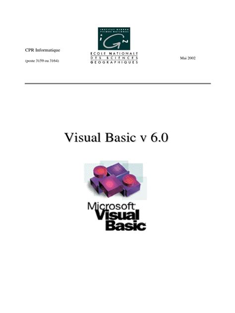 Visual Basic 6 Pdf Variable Informatique De Base