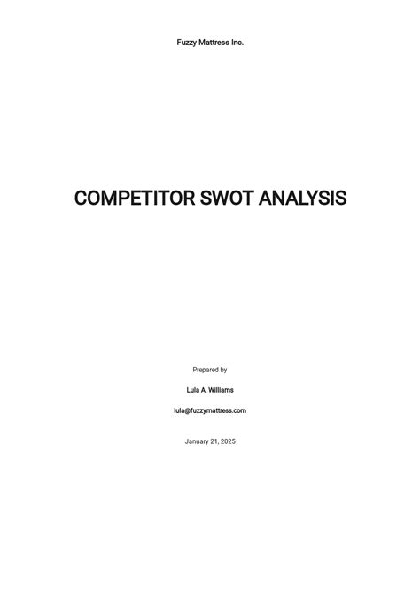 Minimal It Swot Analysis Template Google Docs Word Apple Pages Template Net