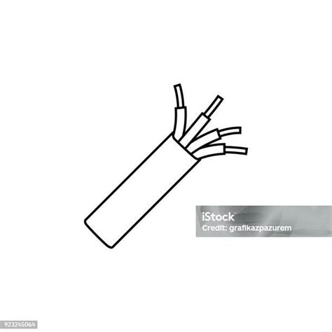 전기 케이블 아이콘 와이어 아이콘벡터 일러스트 레이 션 개념에 대한 스톡 벡터 아트 및 기타 이미지 개념 개념과 주제 공학 Istock