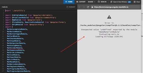 Stackblits Examples Error · Issue 9805 · Angularcomponents · Github
