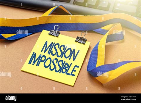 Conceptual Caption Mission Impossible Business Concept Difficult