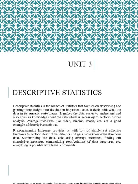 Unit 3 Pdf Histogram Mean