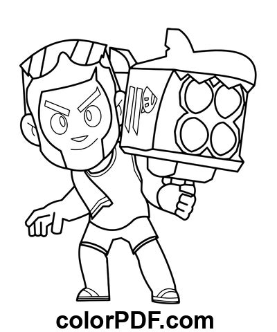 Brock Brawl Stars Drawing Coloring Pages And Books In Pdf