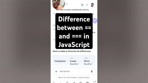 Difference Between And In Javascript Javascript Programmingwithrakesh Youtube