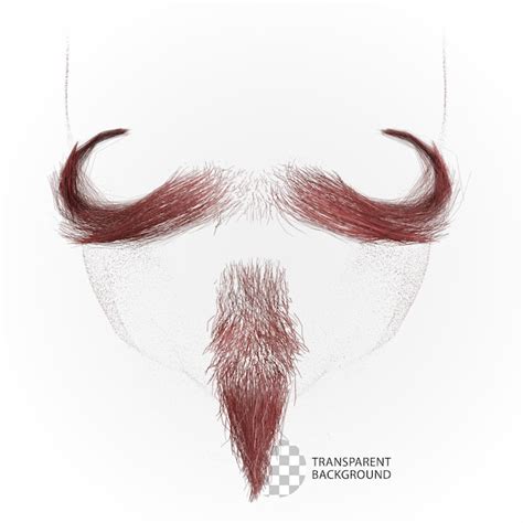 premium psd psd beard mustache isolated 3d render