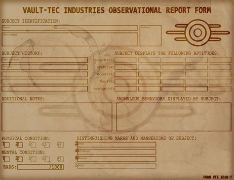 Fallout Style Character Sheet That I Made For Fate Campaign [xpost R