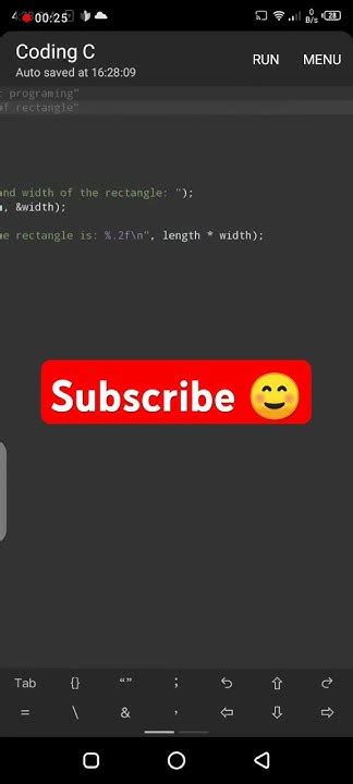 c programing area of rectangle shortvideo shorts trending coding