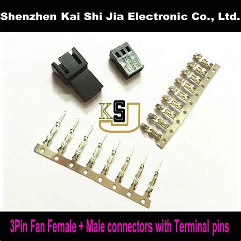Sets Black Molex Pin Fan Female Male PWM Power Shell Connector PCS Free Terminal Pins