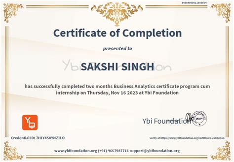 Datascience Businessanalytics Internshipexperience Ybifoundation… Sakshi Singh