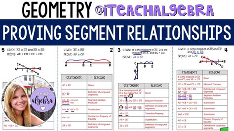 Proving Segment Relationships Answers