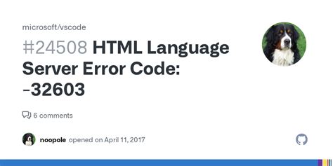 Html Language Server Error Code 32603 · Issue 24508 · Microsoft
