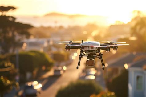 Premium Photo Automated Drones Delivering Packages In Urban Locations