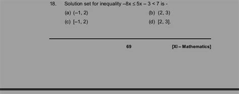 solution set for inequality −8x≤5x−3