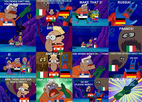 World War 1 Portrayed By Spongebob By Rockeyrolley On Deviantart