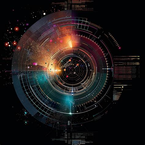 Abstract Flashing Connected Digital Data Nodes And Connections Premium Ai Generated Image
