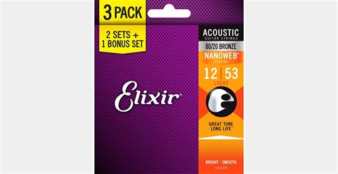 Elixir 12 53 3 Pack Žice Za AkustiČnu Gitaru 005524 Index Oglasi