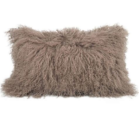 Mongolian Fur Lumbar Pillow Etsy