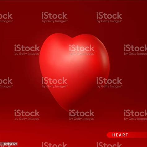 3d 레드 하트 빨간 배경에 고립 된 사랑 기호 벡터 일러스트레이션 2월에 대한 스톡 벡터 아트 및 기타 이미지 2월 3차원 형태 감정 Istock