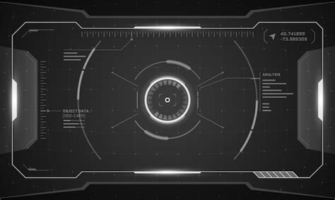 Vr Hud 디지털 미래형 인터페이스 사이버 펑크 화면 디자인 공상 과학 가상 현실 기술 보기 헤드 업 디스플레이 디지털