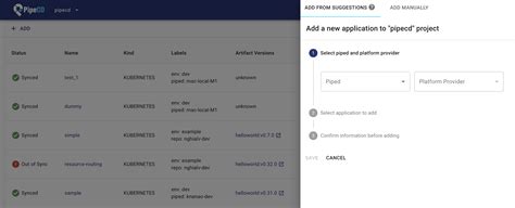 Adding An Application Pipecd