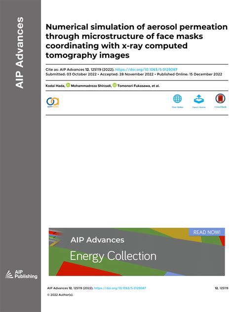 Pdf Numerical Simulation Of Aerosol Permeation Through Microstructure