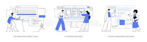 It Software Abstract Concept Vector Illustrations Stock Vector