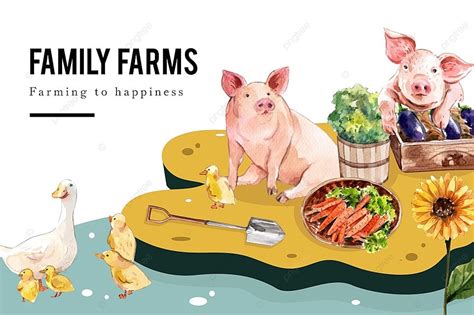 오리와 농부 프레임 디자인 템플릿 Psd 다운로드 디자인 자료 다운로드