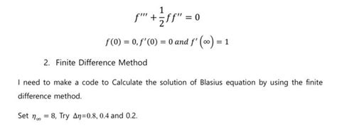 Solved 2 Finite Difference MethodI Need To Make A Code To Chegg Com