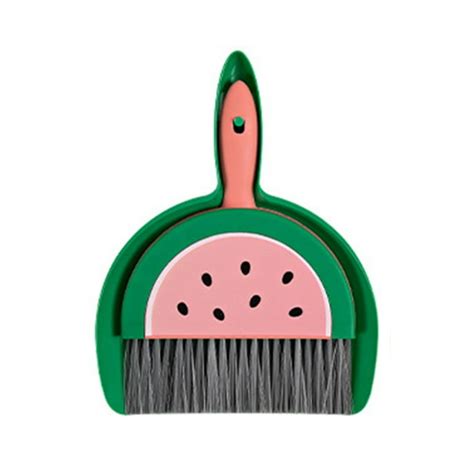 Blateno Fruit Mini Dust Pan With Broom Set Small Dustpan Brush Set Hand Dustpan Table Top Brush