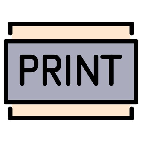 Print Button Generic Color Lineal Color Icon