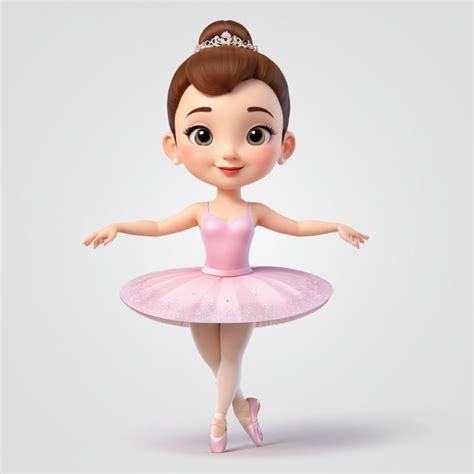 Premium Vector Cute Ballet Dancer Cartoon Character Vector White