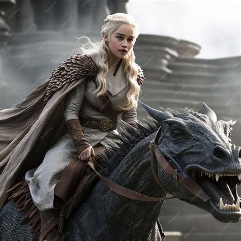 Premium Ai Image Daenerys Targaryen Riding A Dragon Beautiful Image Ai Generated Art