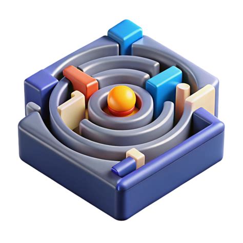Navigating The Complexities A 3d Maze Metaphor 56092094 Png