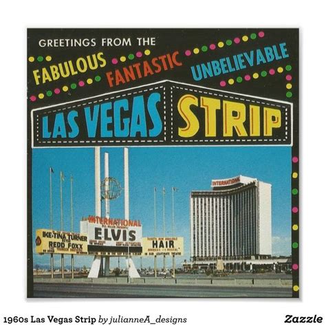 1960s Las Vegas Strip Poster Zazzle Las Vegas Strip Las Vegas