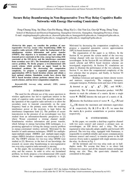 pdf secure relay beamforming in non regenerative two way relay cognitive radio networks with